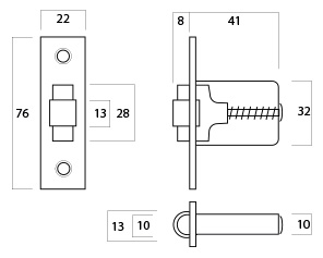 Lockwood 7580 Roller Bolt | LOCKWOOD
